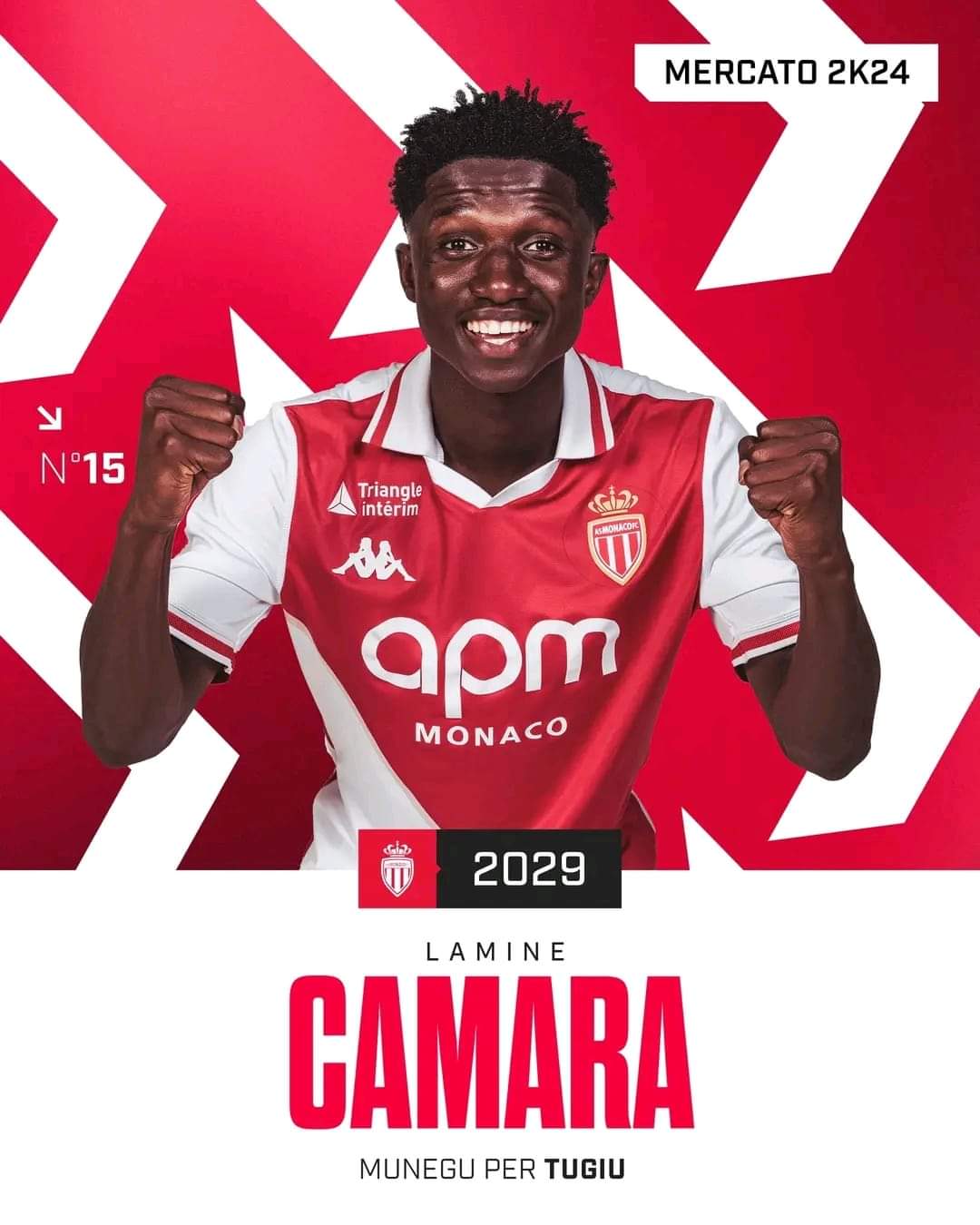 Officiel : Lamine Camara s'engage avec l'AS Monaco Actu, Info et News ...